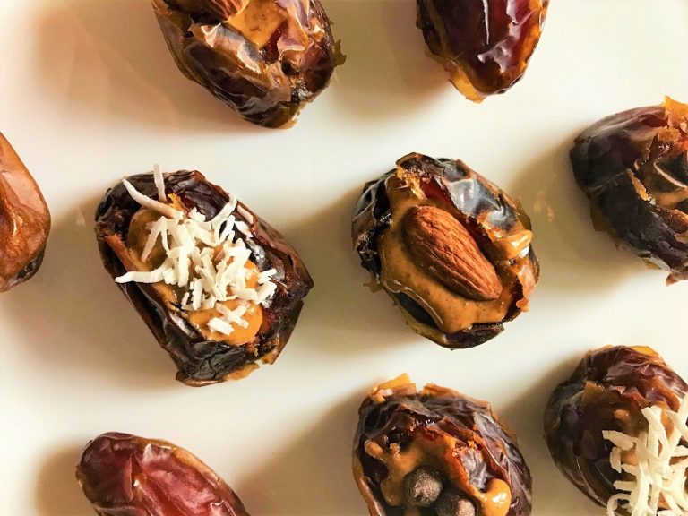 Dates Stuffed with Almond Butter | The Leaf