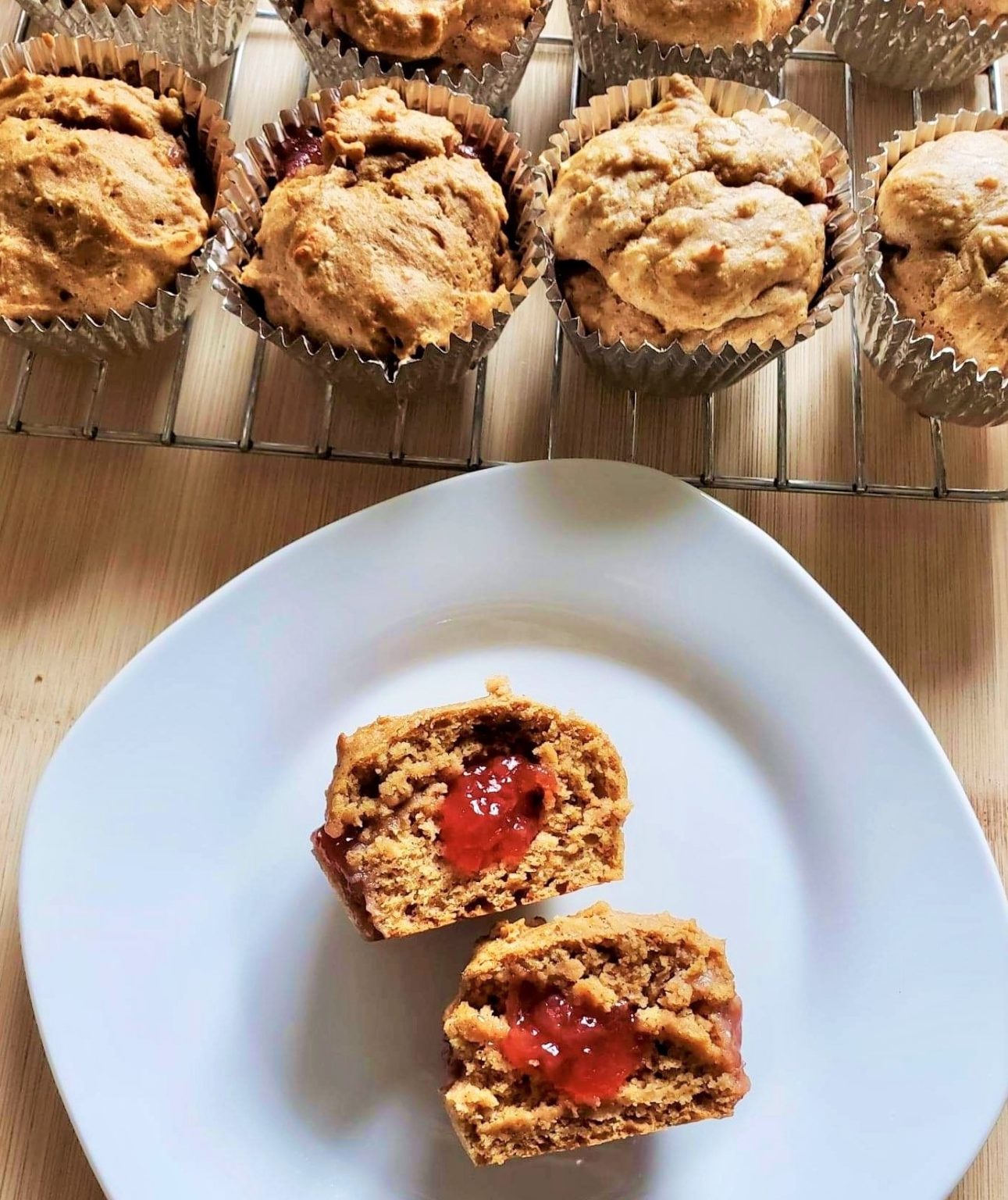 Peanut Butter and Jelly Muffins | The Leaf