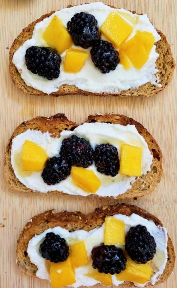 Fruit and Honey Ricotta Toast Recipe | The Leaf