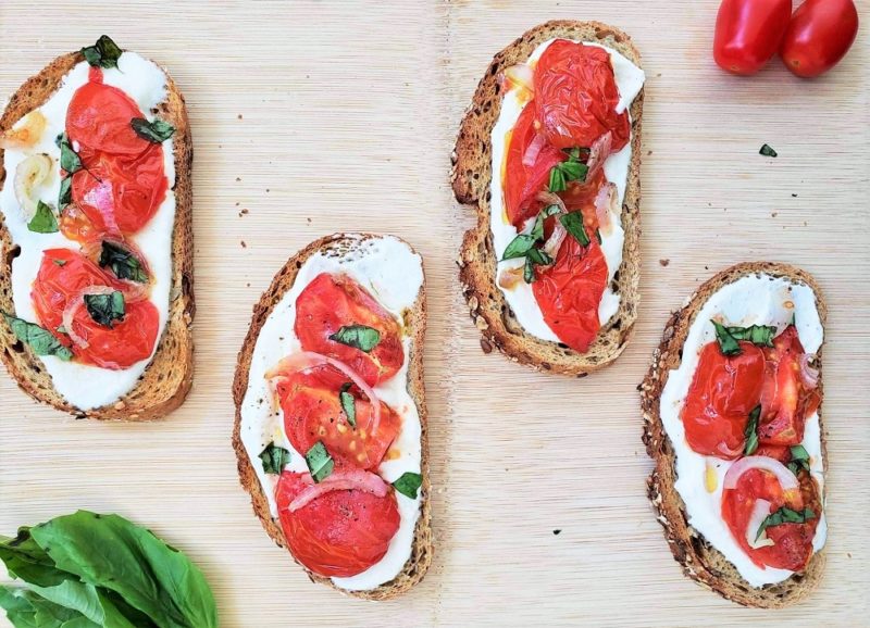 Roasted Tomato Ricotta Toast Recipe | The Leaf