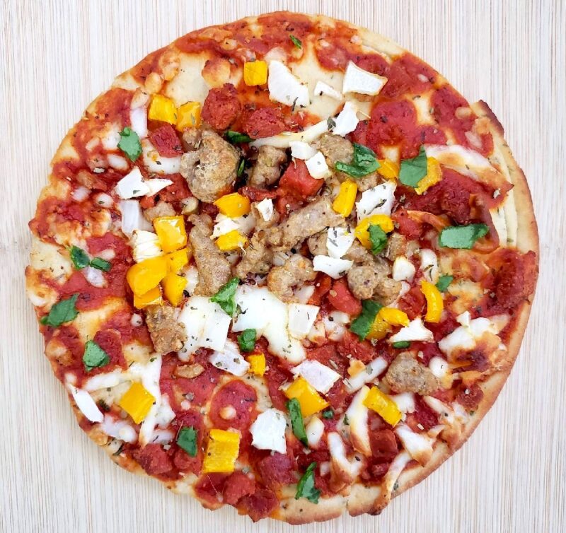 Air Fryer Personal Loaded Frozen Pizza | The Leaf