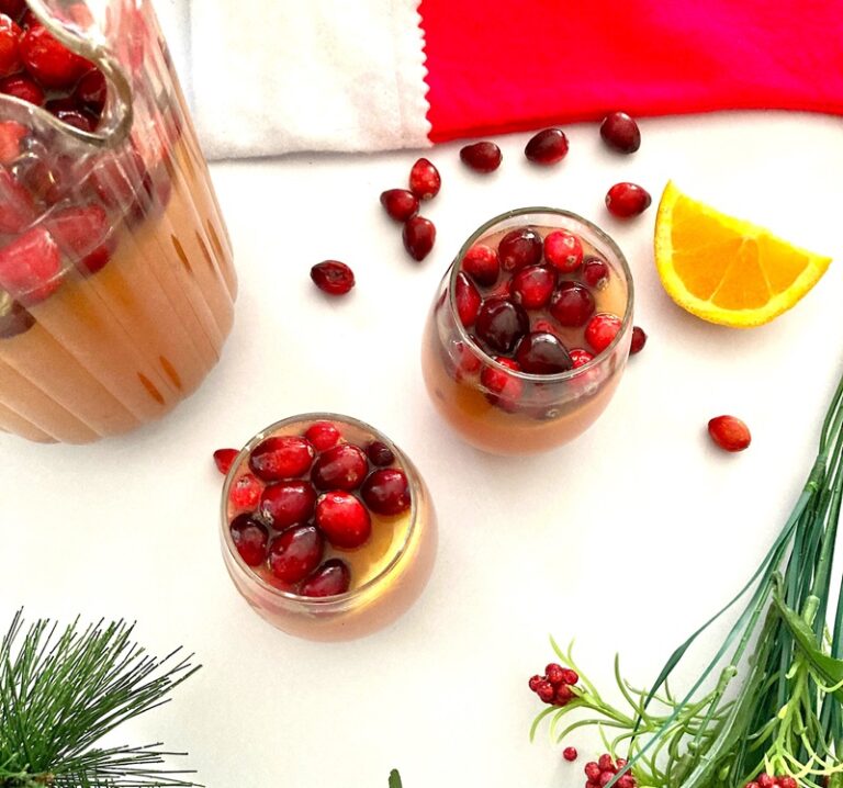 Sparkling Christmas Punch Mocktail Recipe | The Leaf