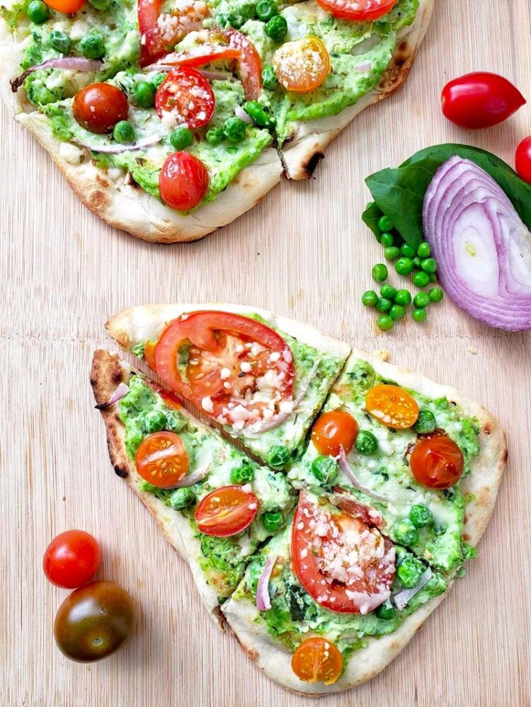 Green Pea Ricotta Pizza Recipe | The Leaf